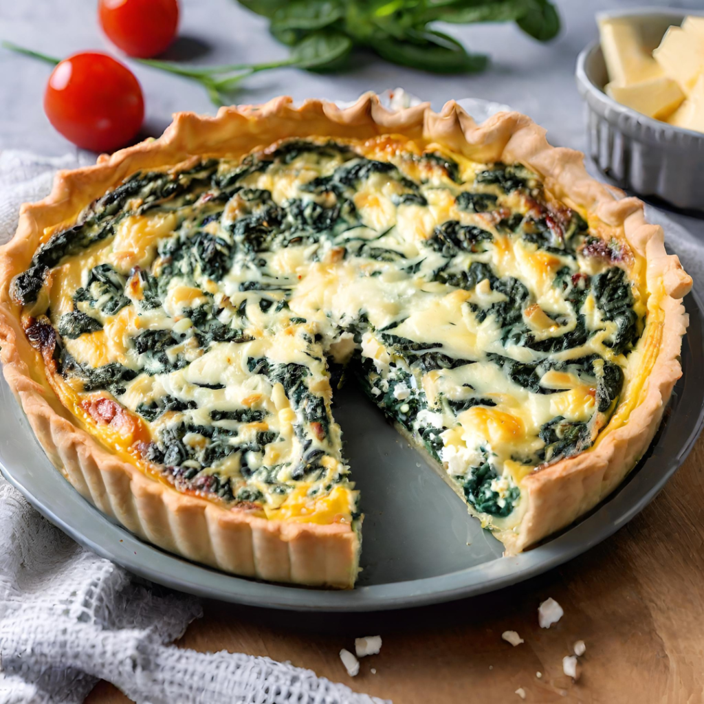 Spinach Feta Quiche - Satisfy Your Cravings