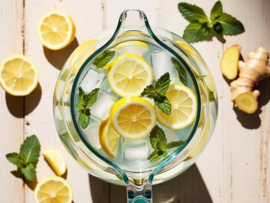 Detox Water with Lemon Ginger and Mint - Satisfy Your Cravings