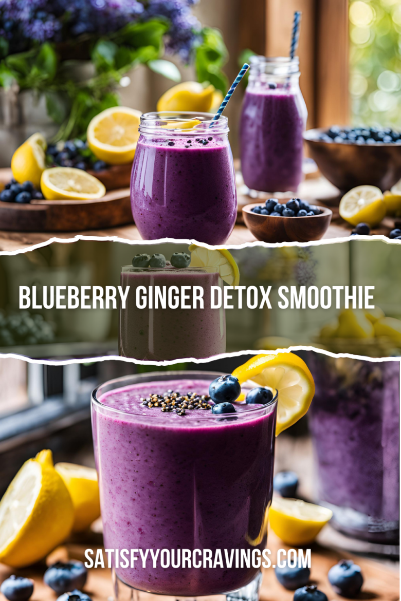 Blueberry Ginger Detox Smoothie - Satisfy Your Cravings