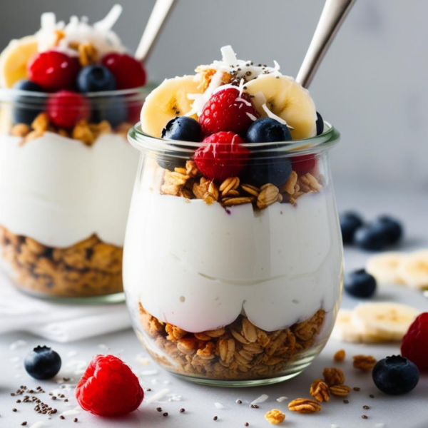 Coconut Yogurt Parfait with Granola - Satisfy Your Cravings
