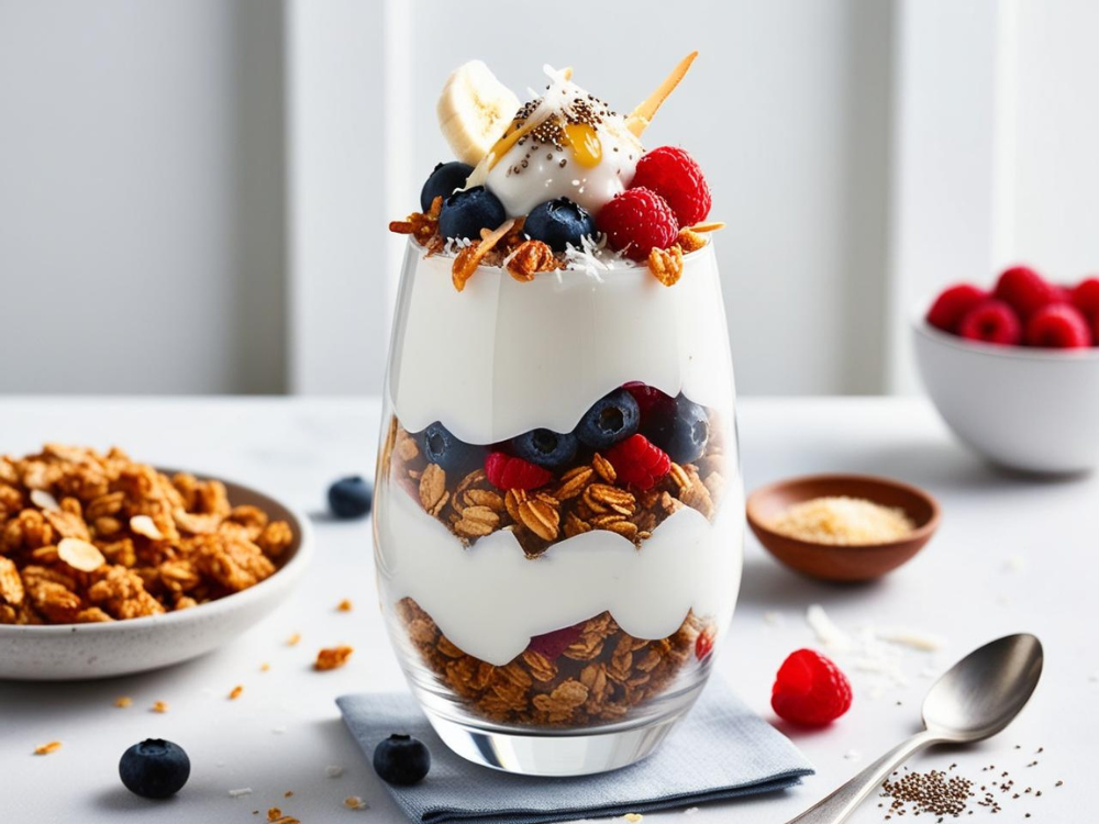 Coconut Yogurt Parfait with Granola - Satisfy Your Cravings