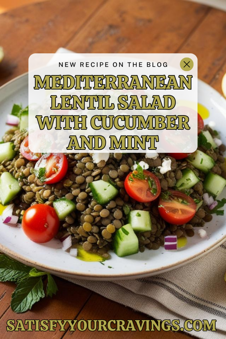 Mediterranean Lentil Salad with Cucumber and Mint - Satisfy Your Cravings