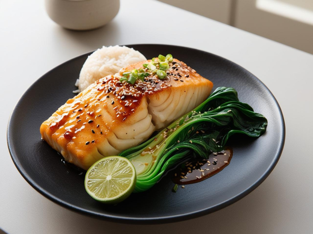 Miso Glazed Cod with Steamed Bok Choy - Satisfy Your Cravings