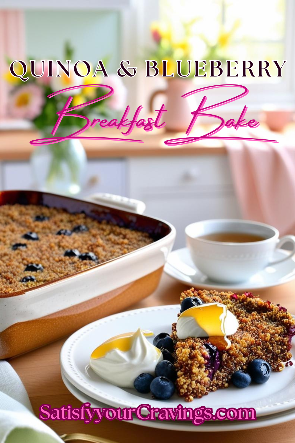 Quinoa and Blueberry Breakfast Bake - Satisfy Your Cravings