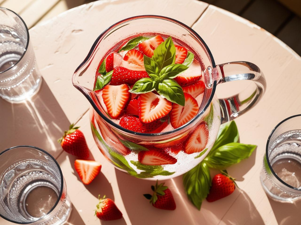 Strawberry Basil Infused Water - Satisfy Your Cravings