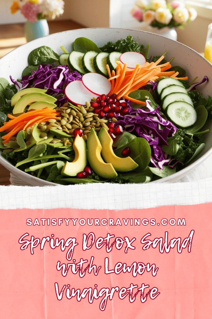 Spring Detox Salad with Lemon Vinaigrette - Satisfy Your Cravings
